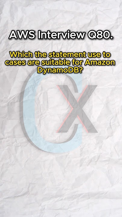 AWS interview Q80. Which the statement use to cases are suitable for Amazon DynamoDB? - YouTube