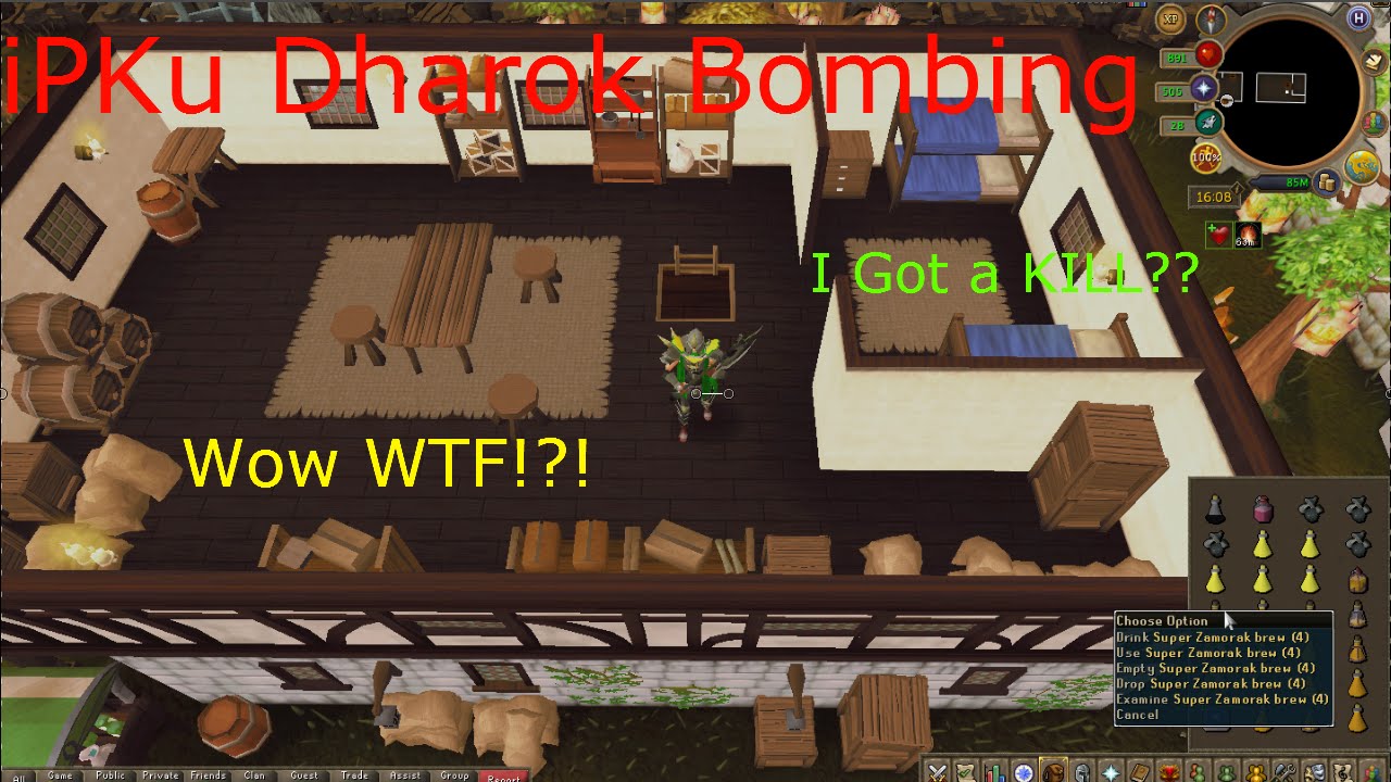 iPKu Pk Commentary - Dharok Bombing / I Got a KIll! / Runescape Legacy ...