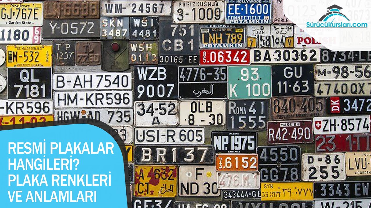 Resmi Plakalar Hangileri? Plaka Renkleri ve Anlamları - YouTube