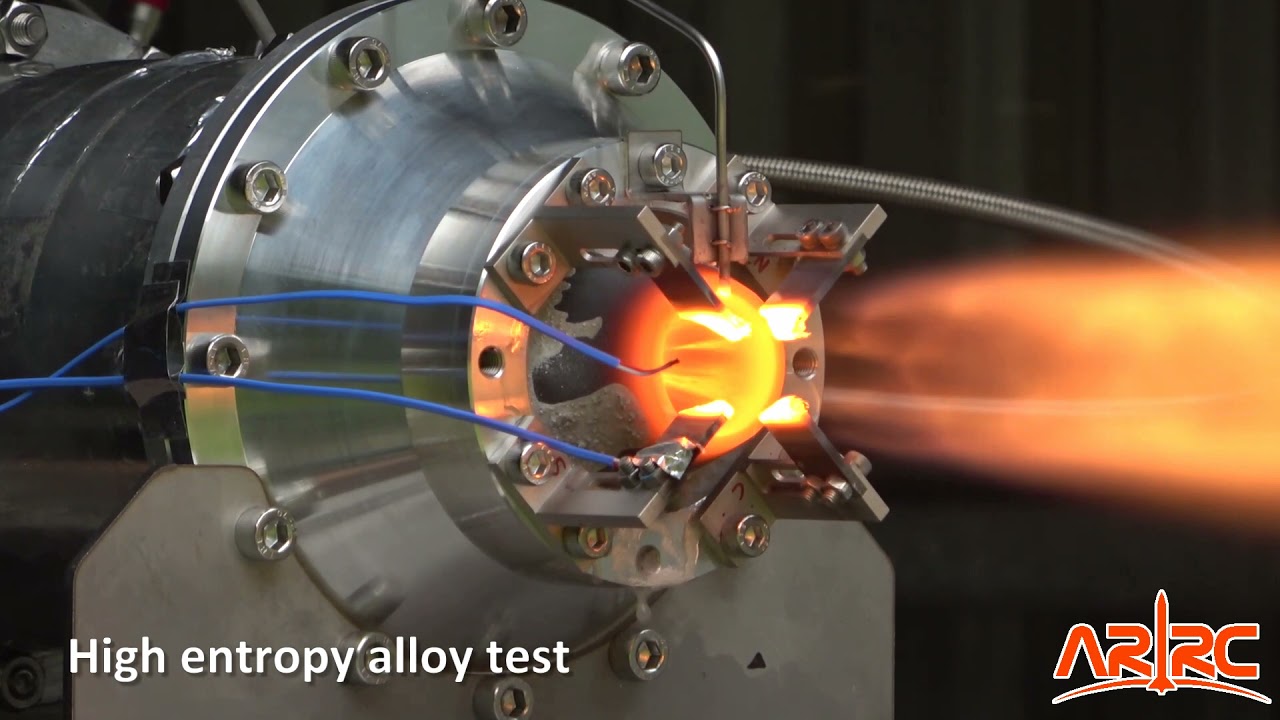 H2O2/Plastics Hybrid Rocket Engine High Entropy Alloy Test - YouTube