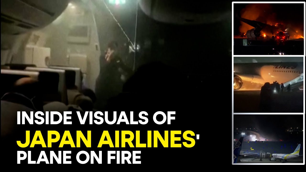 Japan airplane on fire: Video captures passengers sliding off Japan ...