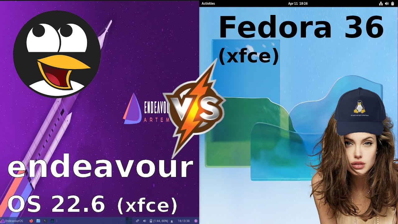 Endeavour OS 22.6 vs Fedora 36 | XFCE Desktop - YouTube