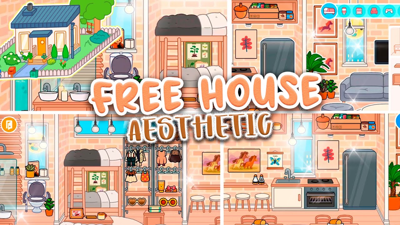 🦋Free House Idea🌱Free Items In Toca Boca | House Design Toca Life World ...