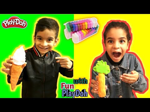 Playing with play doh #playdoh fun with play doh #tahaandsimrafuncorner ...
