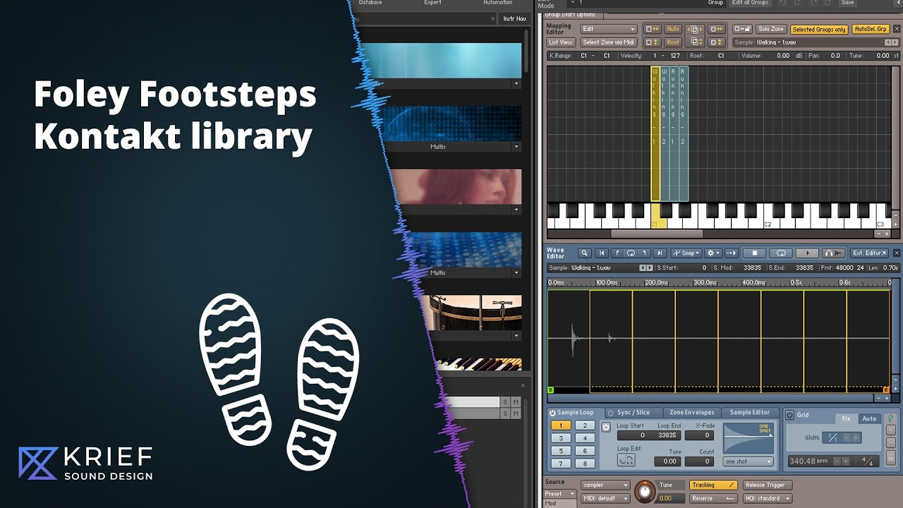 How to create a ‘Foley Footsteps’ Kontakt library - YouTube