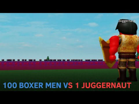 |ROBLOX| 100 Boxer Men VS 1 Juggernaut [Who Will Win?] - YouTube