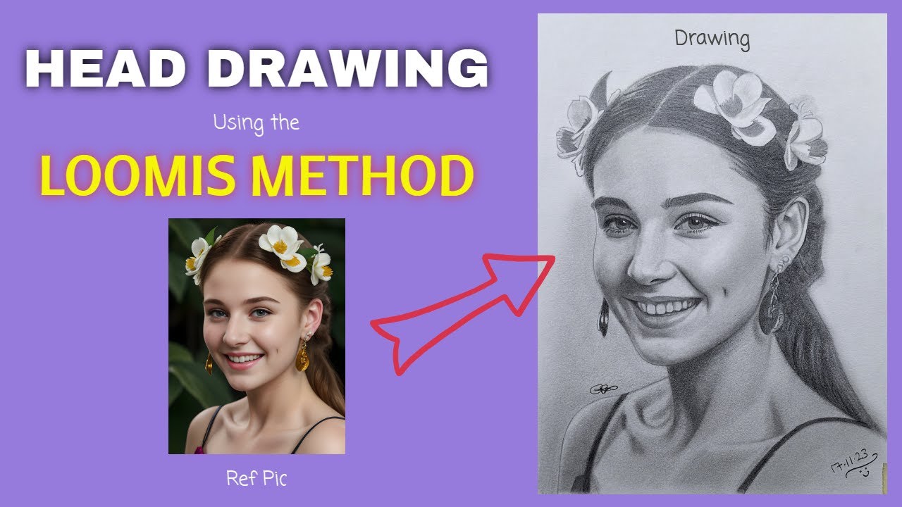 The Loomis Method: Drawing a beautiful girls face - YouTube