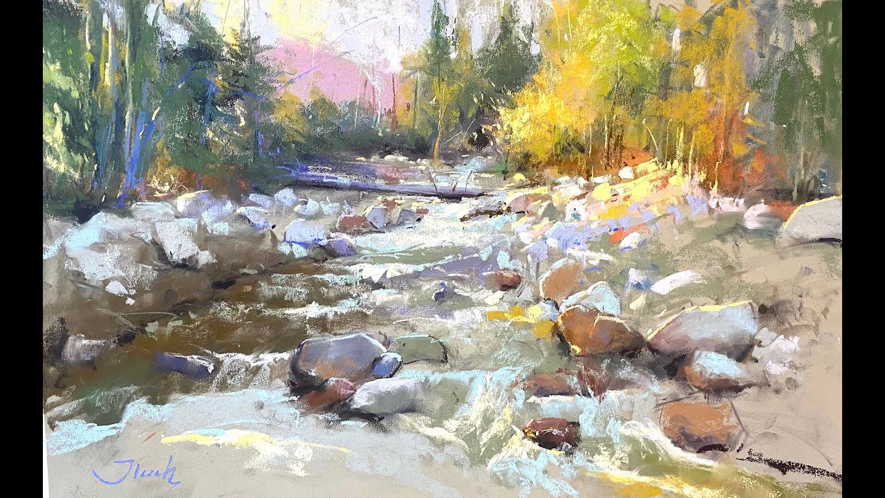 PASTEL DEMO #4 RIVER FLOW PASTEL DEMO 3 - YouTube