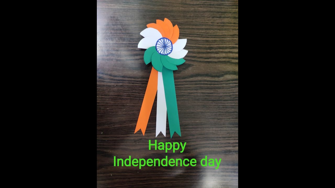 How to make Independence day batch/Tri colour batch in simple way/flag ...
