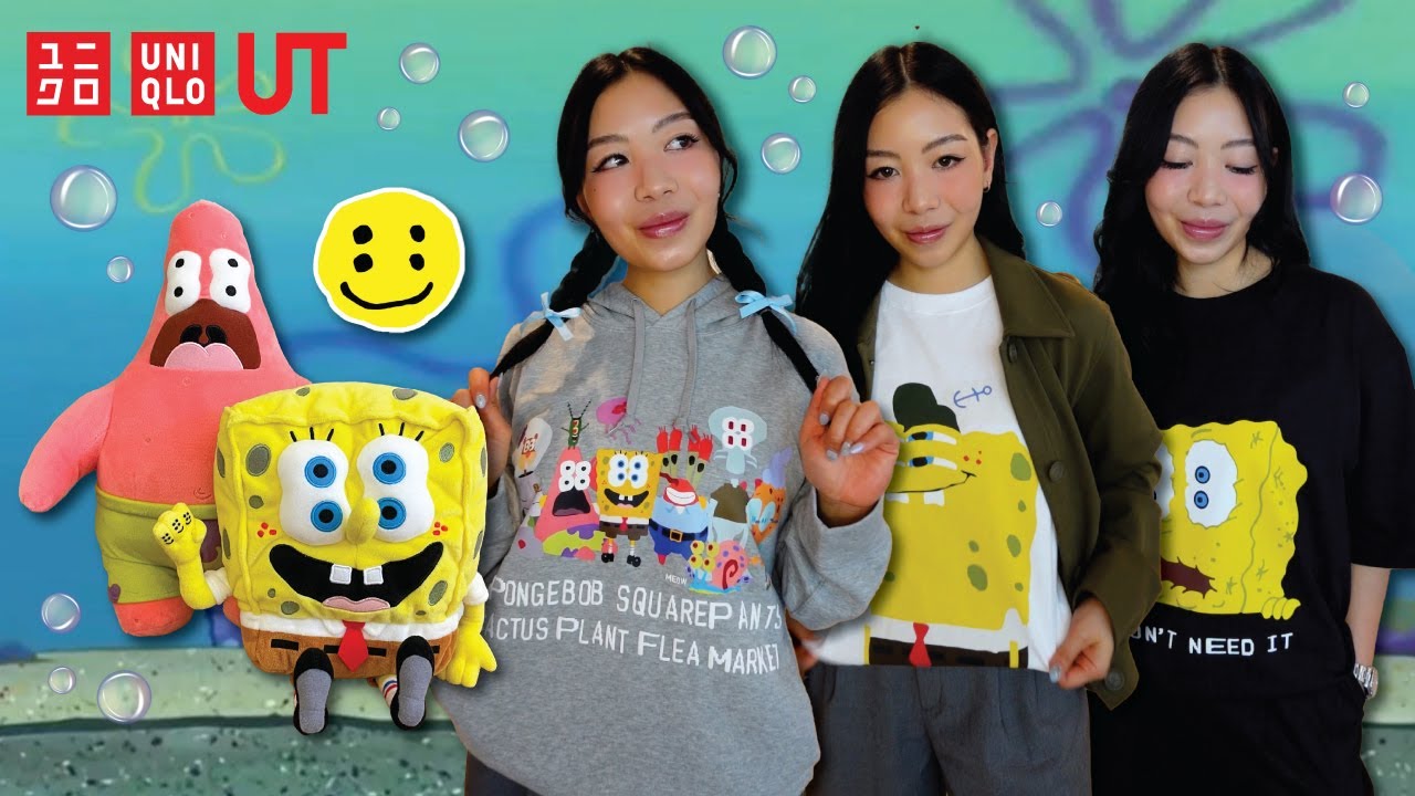 Spongebob Squarepants x CPFM x Uniqlo Full Collection | Try-On & Sizing - YouTube