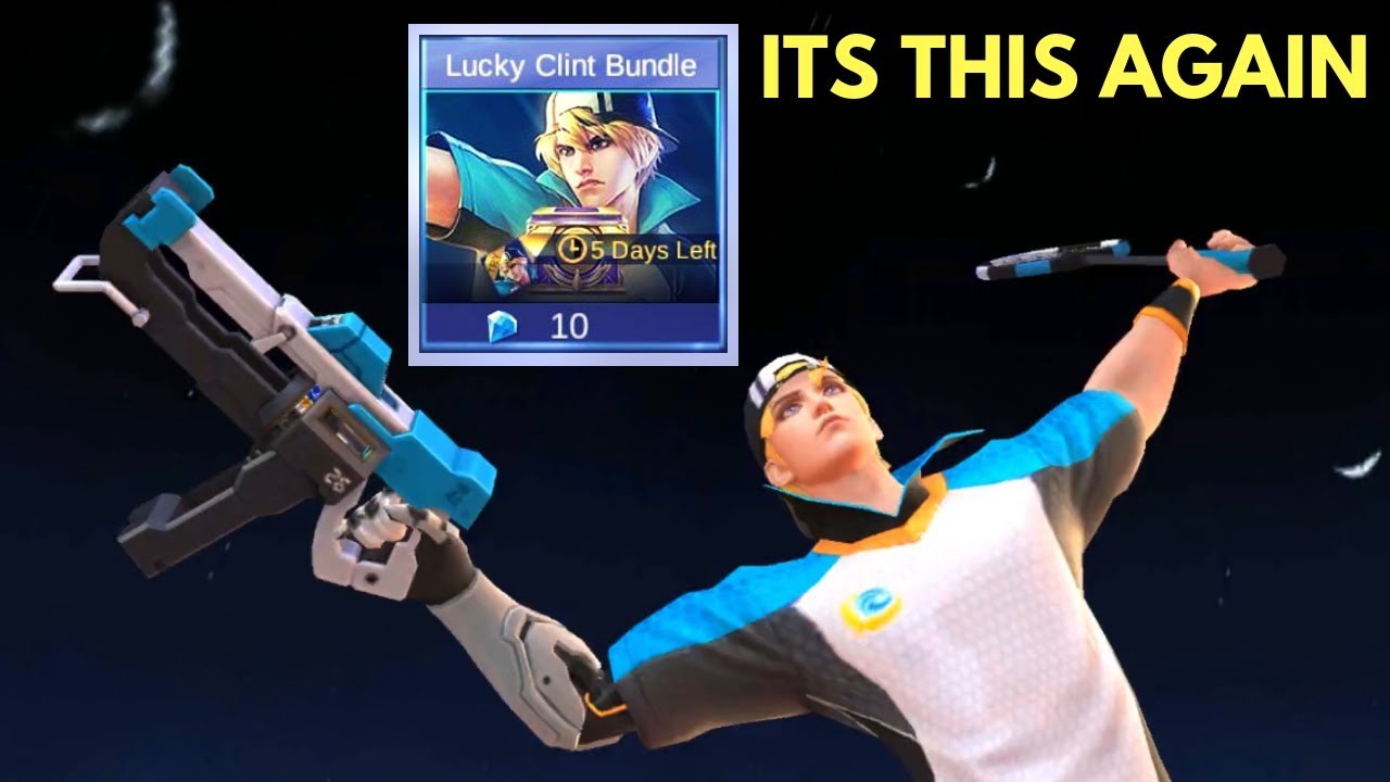 LUCKY CLINT BUNDLE 10 DIAMOND BADMINTON CHAMP SKIN | Mobile Legends ...