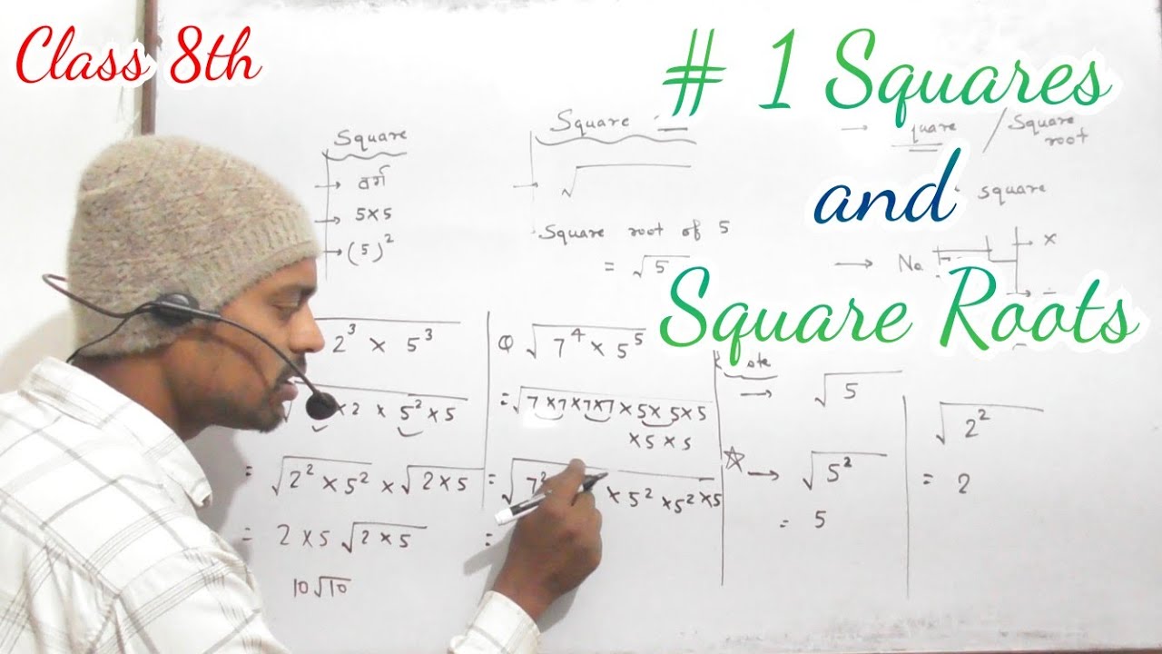 Class 8th | Day 1 | Squares and Square Roots | Mathematics # ...