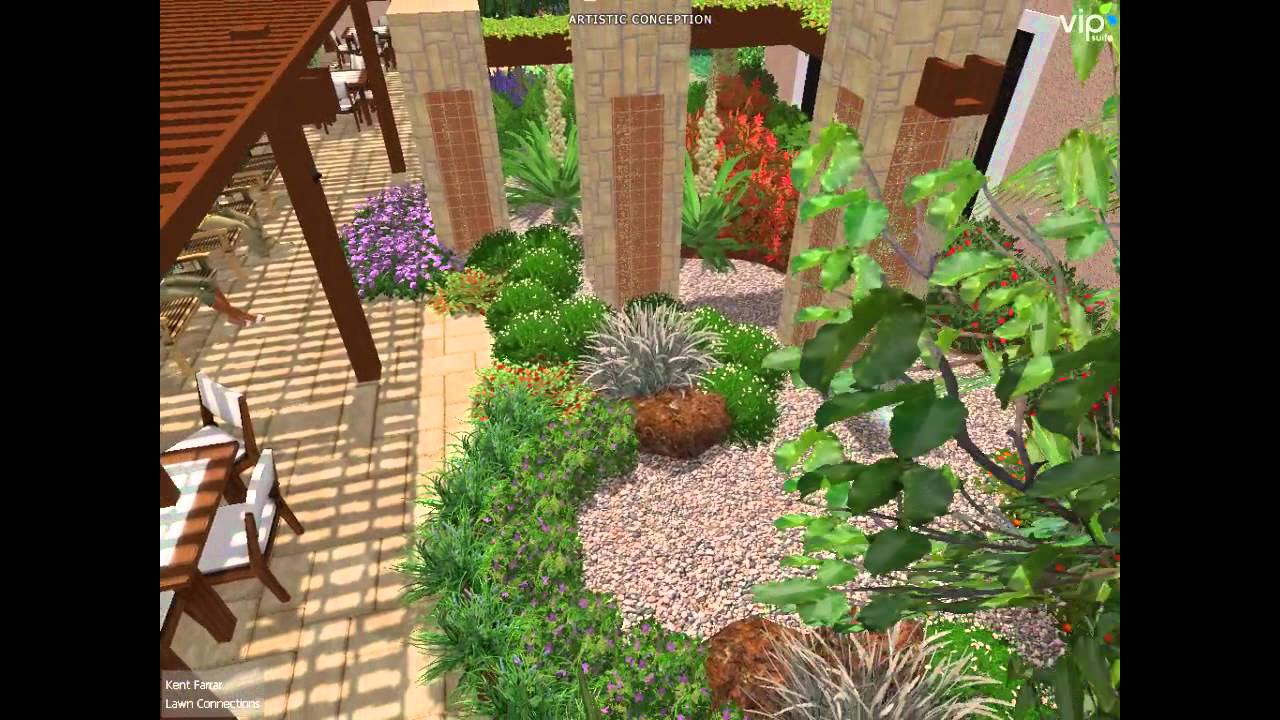 Courtyard Landscape Design Grapevine, TX - YouTube