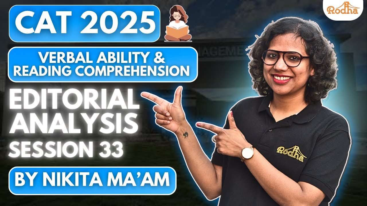 VARC - EDITORIAL ANALYSIS I SESSION 33 I NIKITA GUPTA - YouTube