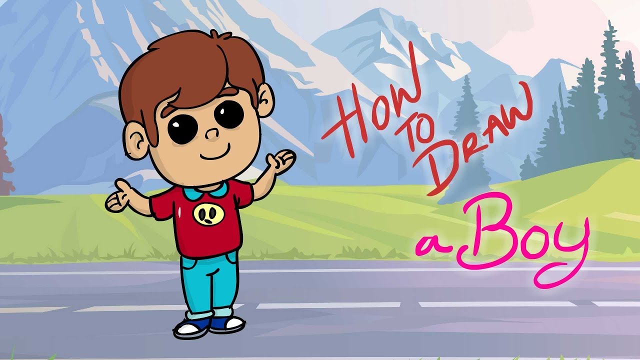 how to draw a cute boy character easy - YouTube