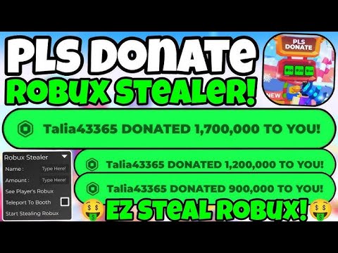 BIG DONATIONS! 🤑 PLS DONATE ROBUX STEALER SCRIPT - WORKS ON ALL ...