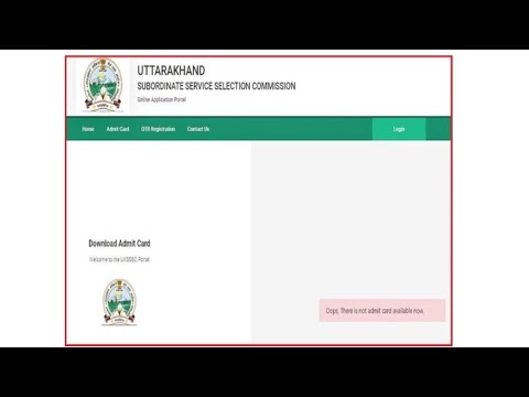 UKSSSC Group C Admit Card 2024 | Check Exam Date (Out) - YouTube