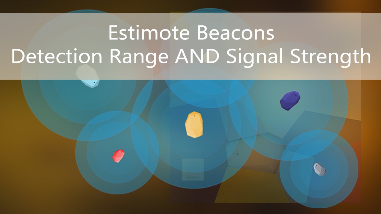 Estimote Beacons Detection Range AND Signal Strength - YouTube