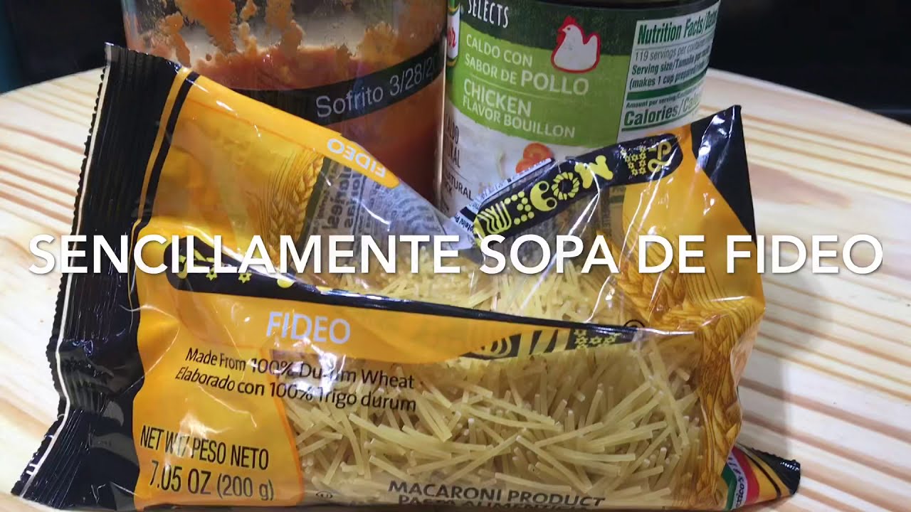 Sencillamente Sopa de Fideo - YouTube