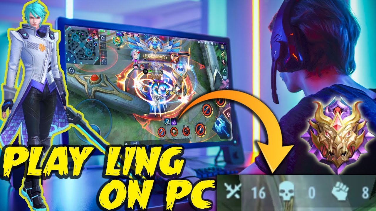 Play Ling Using Pc And Gets 16kill No Death In Mythic Rank! | Ling On ...