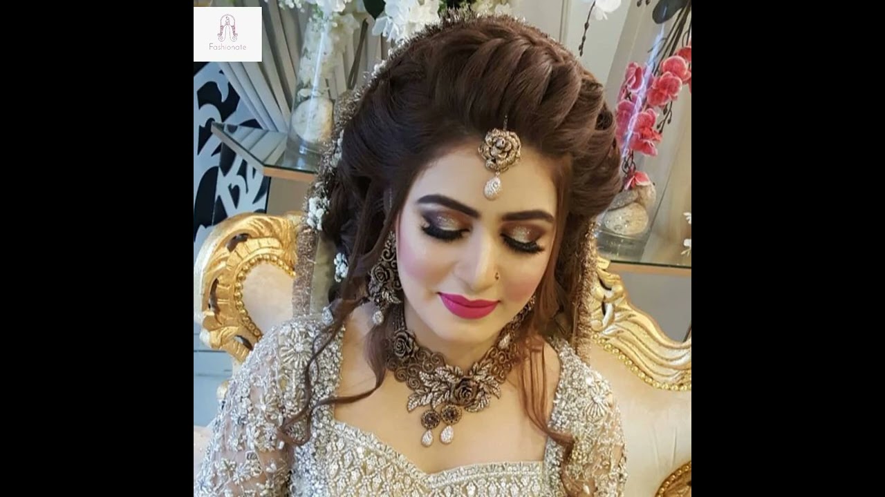 latest walima makeup and hairstyle / stylish hairstyles for walima ...