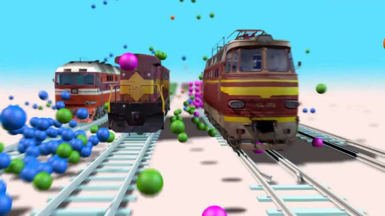 VIDS for KIDS in 3d (HD) - Trains for Children wrecking Balls Fun ...