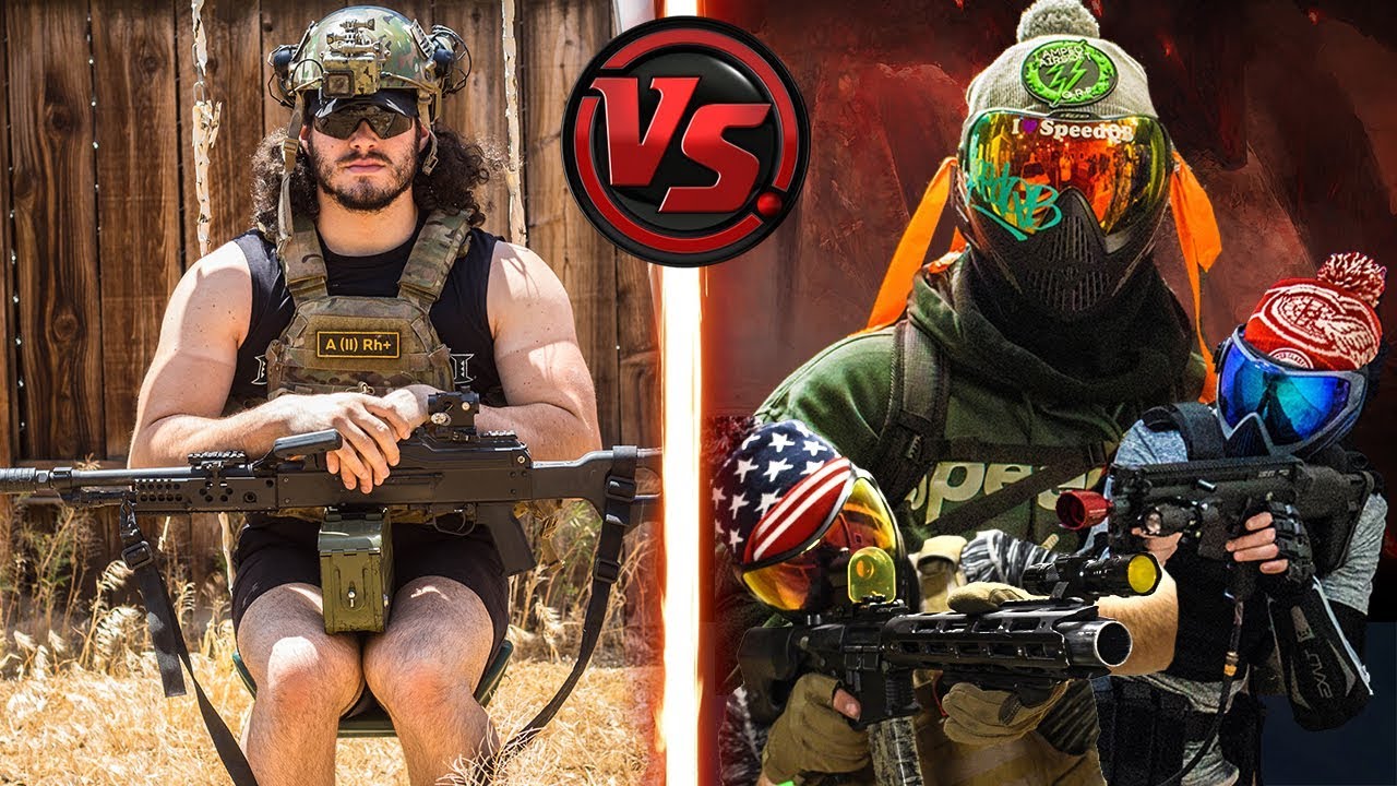 THICC Male Airsoft Player vs SpeedSoft Team ( Aggressive ) - YouTube
