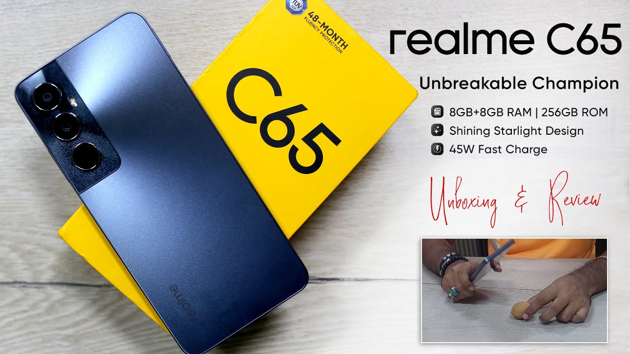 realme C65 Unboxing & Review | Unbreakable Phone | Camera & Gaming Test ...