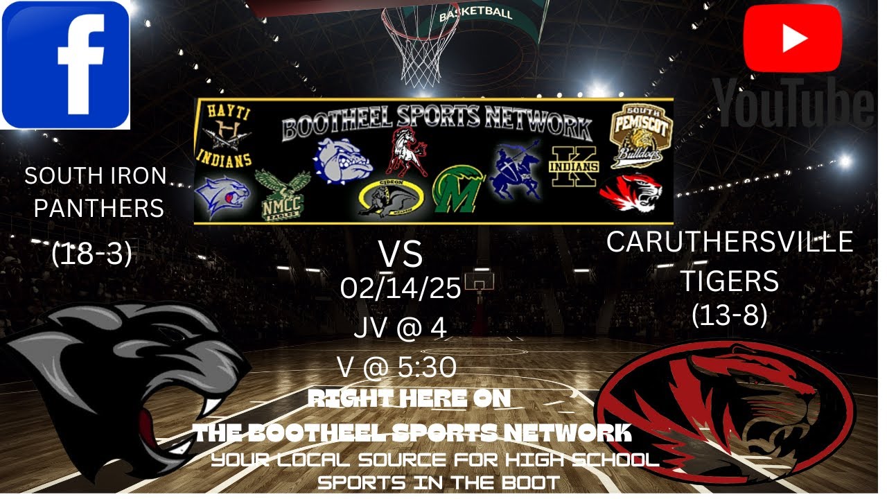 SOUTH IRON PANTHERS (18-3) VS CARUTHERSVILLE TIGERS (13-8) - YouTube