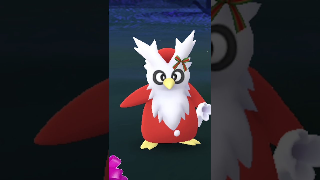 Cute Delibird Delivers Gifts Then Flies Away! Pokemon Go Christmas ...