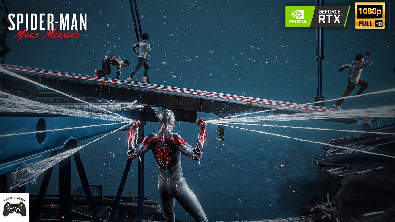 Spiderman Saves People From Falling Bridge | Spiderman's Miles Morales ...