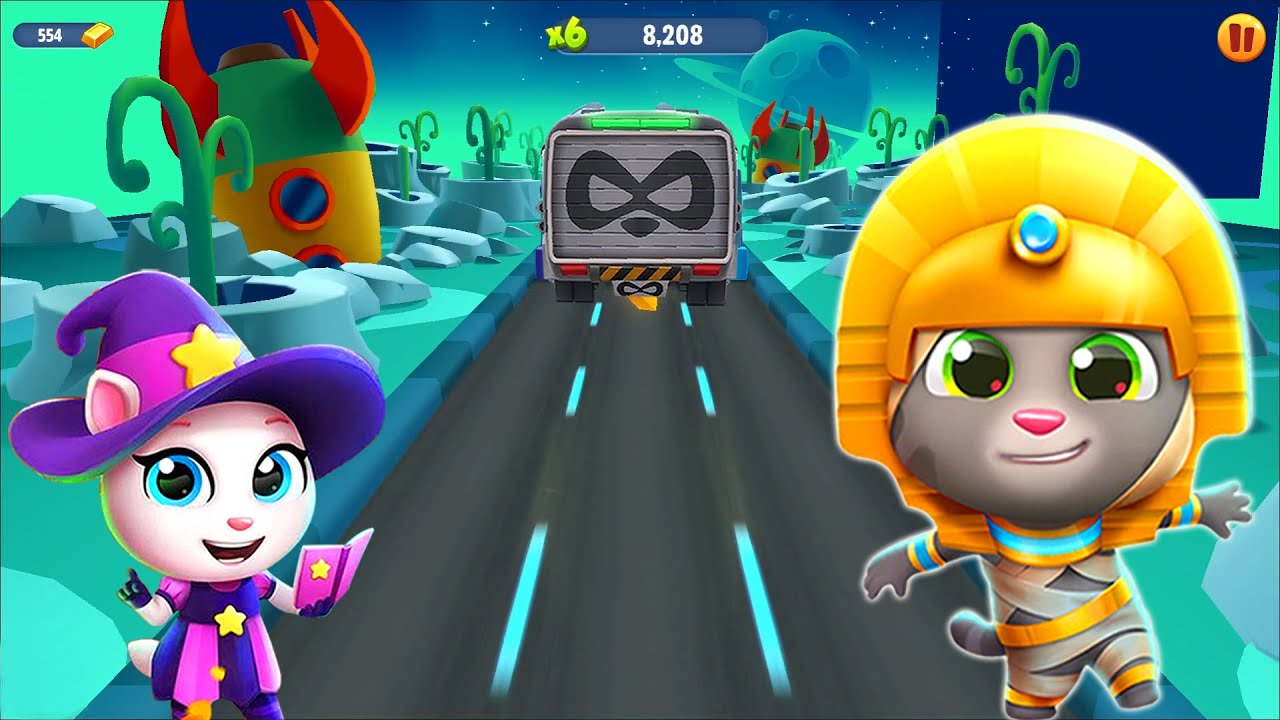 Talking Tom Gold Run Halloween - Mummy Tom & Witch Angela's Epic Chase ...