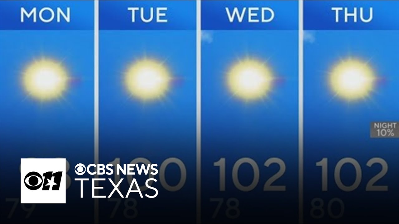 Triple digits arrive in North Texas in the last days of July - YouTube