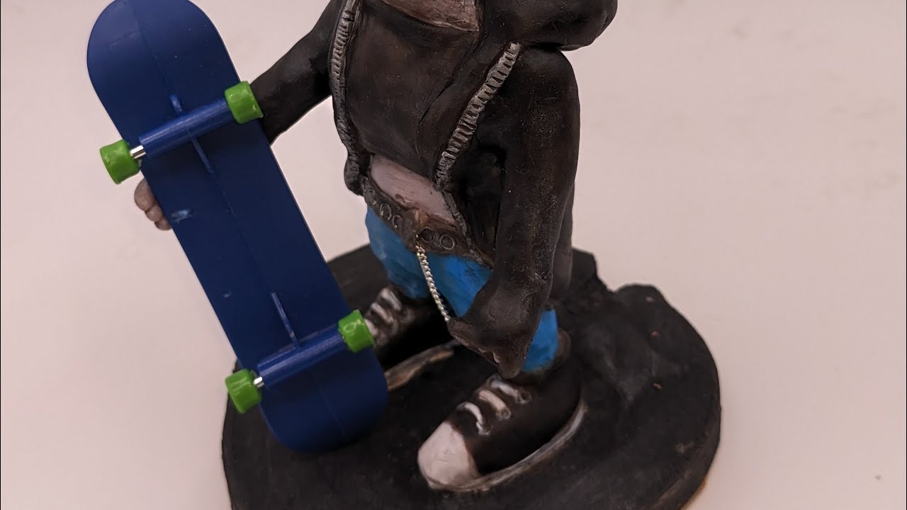 Little Skater Troll in polymer clay - YouTube