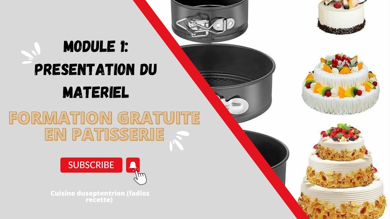 Première vidéo de la formation gratuite en pâtisserie : présentation du ...