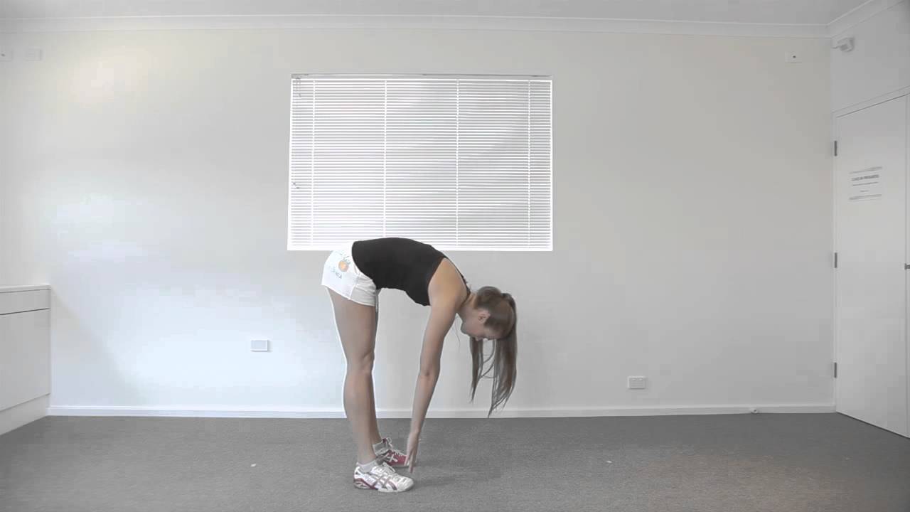 LOWER BACK FLEXIBLITY 01J Lumbar Flexion Standing - YouTube