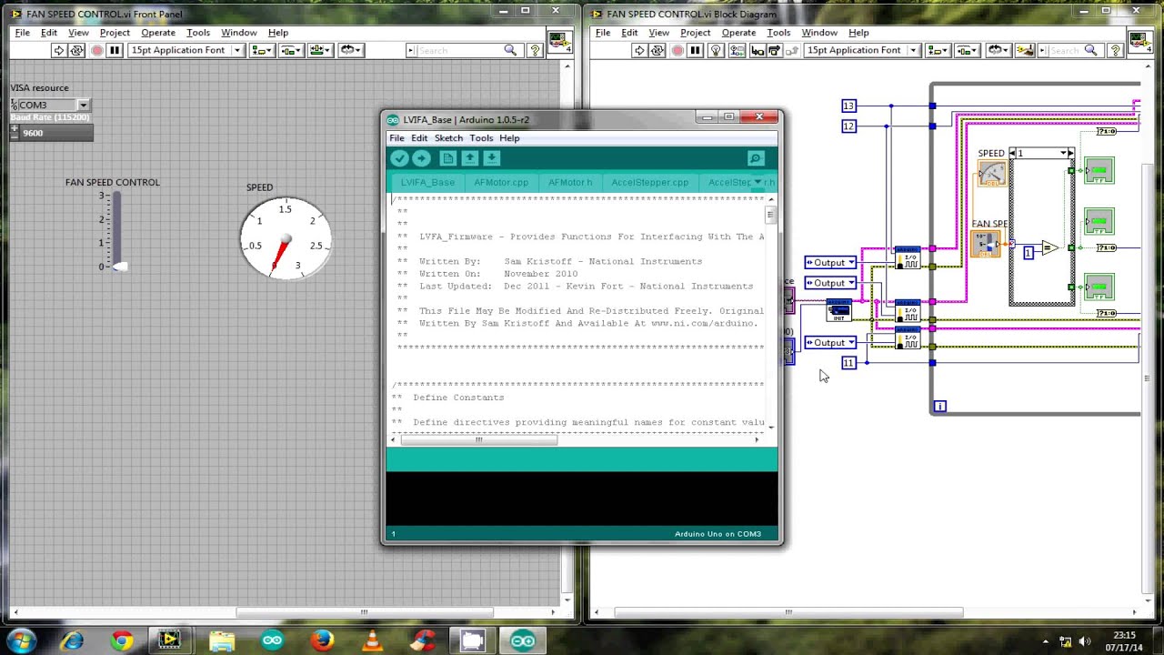 AUTOMATED CONTROL FAN USING LABVIEW WITH ARDUINO PART 1 - YouTube