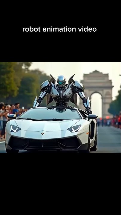 Robot in Lamborghini car animation | #shorts #short - YouTube