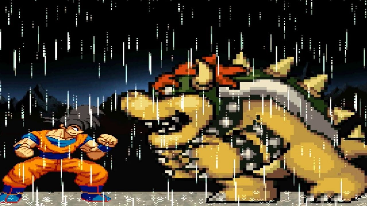 Goku vs Bowser Mugen Sprite Battle - YouTube
