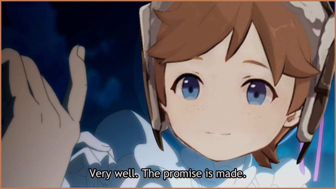 Paimon and Teucer's pinky promise scene - YouTube