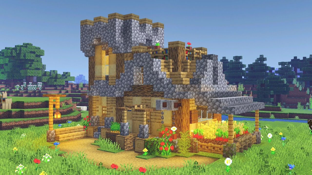 Minecraft: How to Build a Starter House for Beginners - YouTube