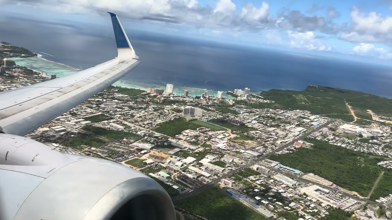 {4K} Buzzsaw & INCREDIBLY Stunning Guam Takeoff ~ GUM ~ United Airlines ...