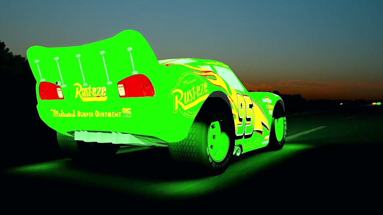 Lightning McQueen NEON Edition Night Race at Nard Speed Ring - YouTube