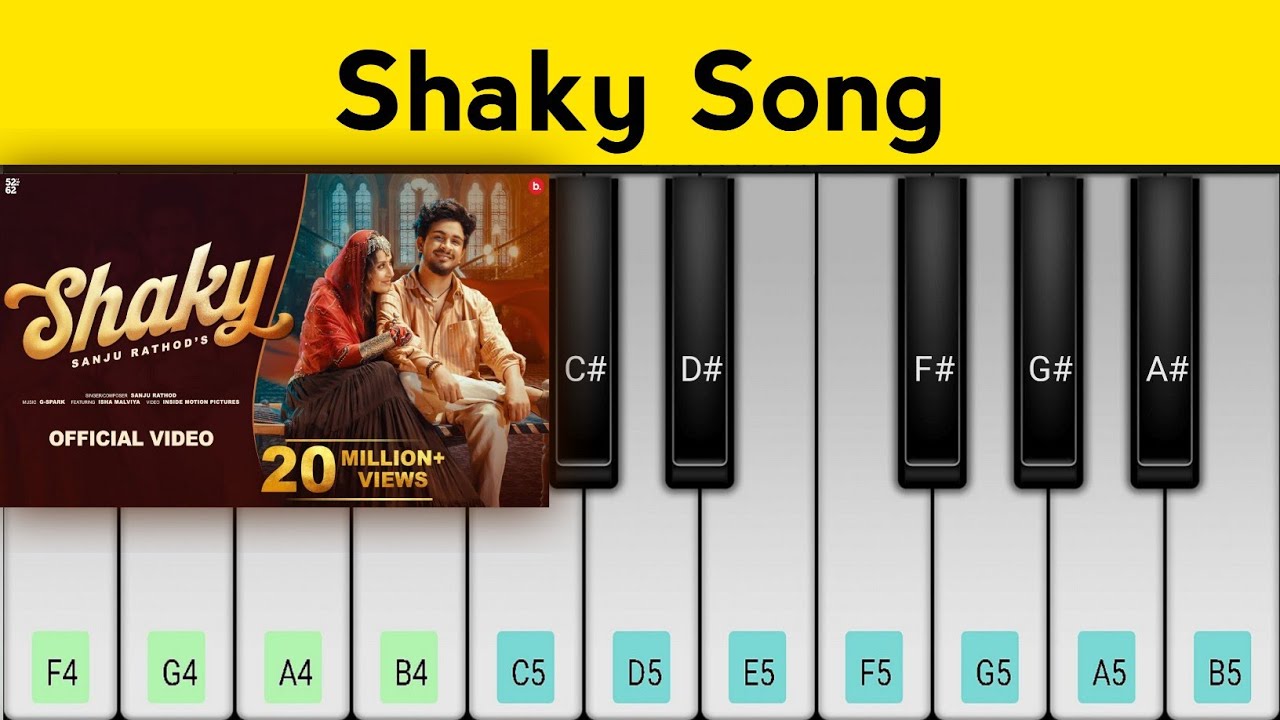 Shaky Song Piano Tutorial | Sanju Rathod - YouTube