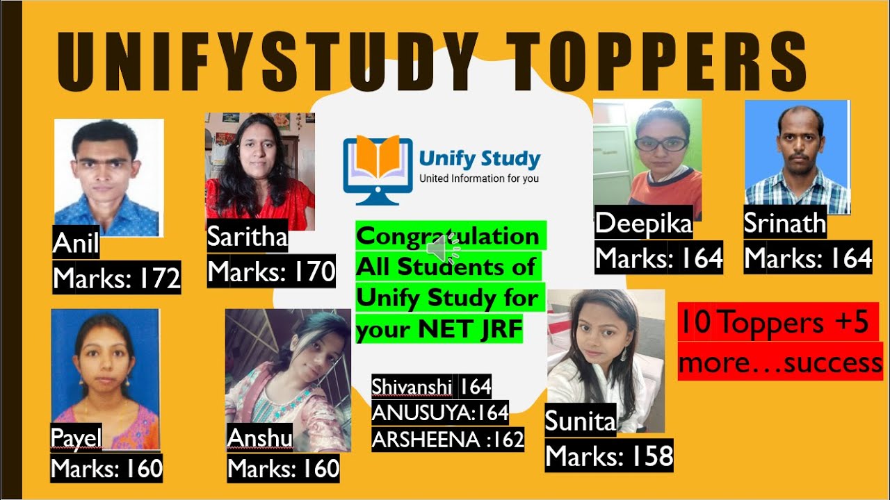 UGC NET 2020 15 Toppers of UnifyStudy - Computer Science | UGC NET ...