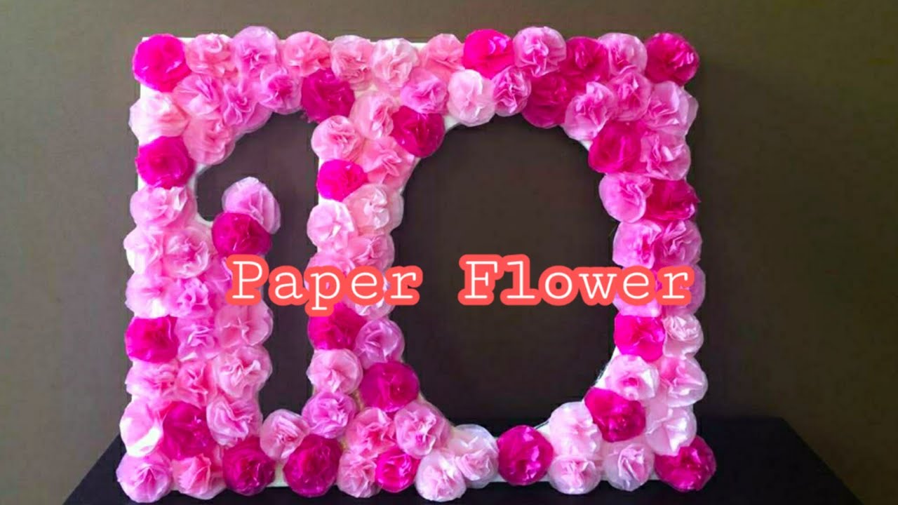 Easy Tissue Paper Flower DIY | Tissue Flower making Tutorial in ...