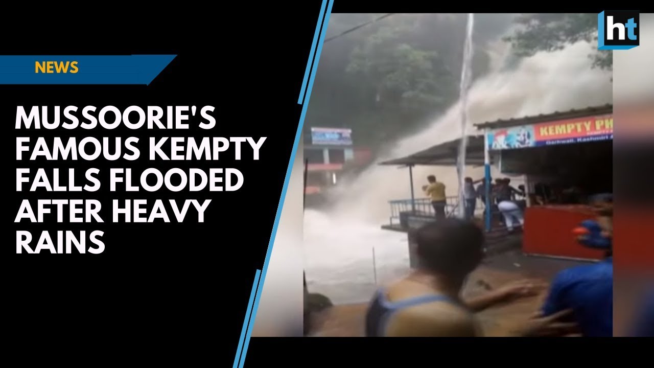 Watch: Mussoorie's famous Kempty Falls flooded after heavy rains - YouTube