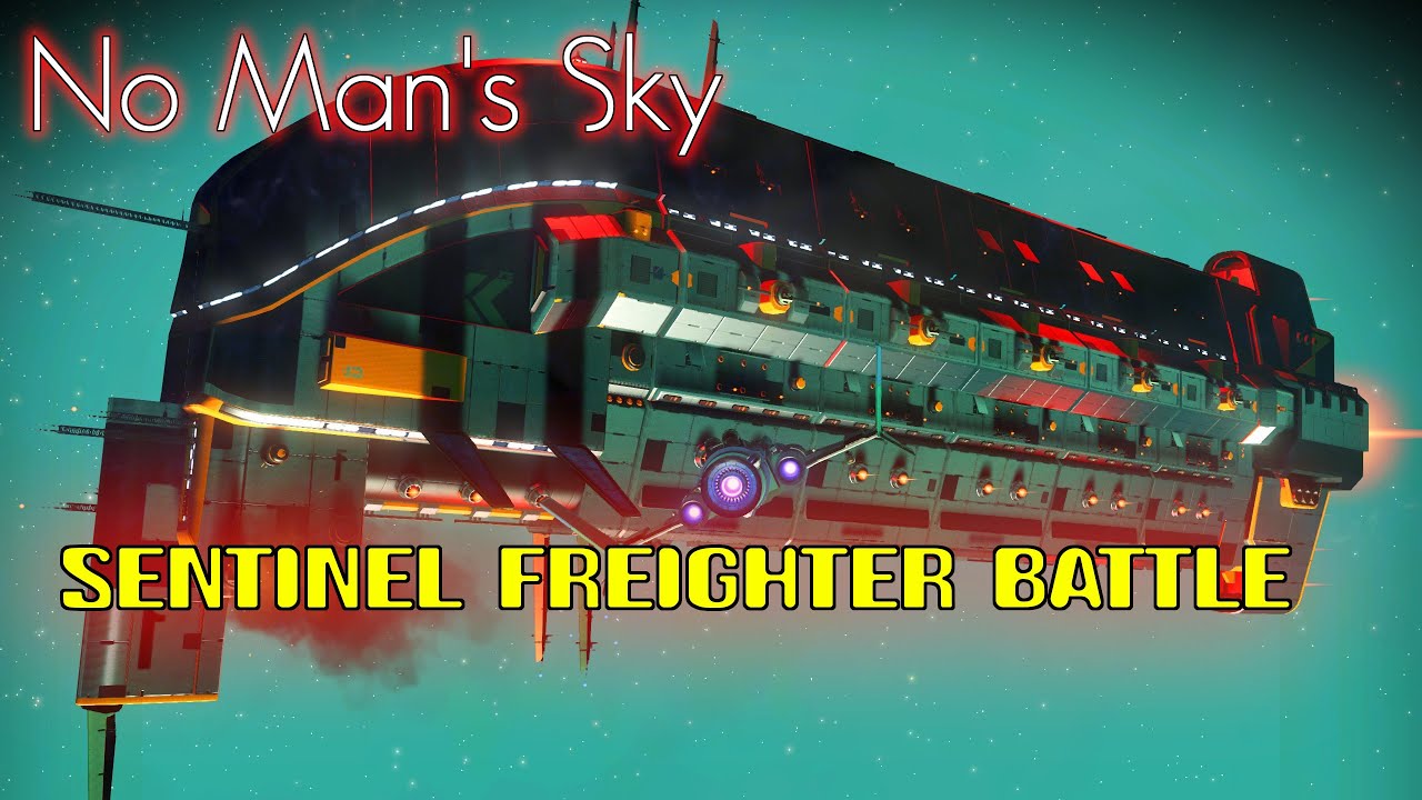 Sentinel Freighter Battle No Man's Sky - YouTube