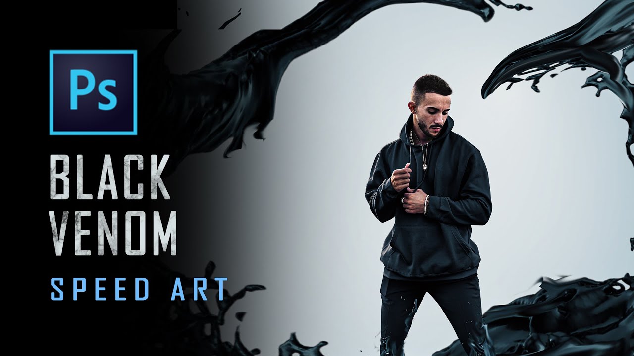 Creating a BLACK VENOM Effect on PHOTOSHOP - SPEED ART - YouTube