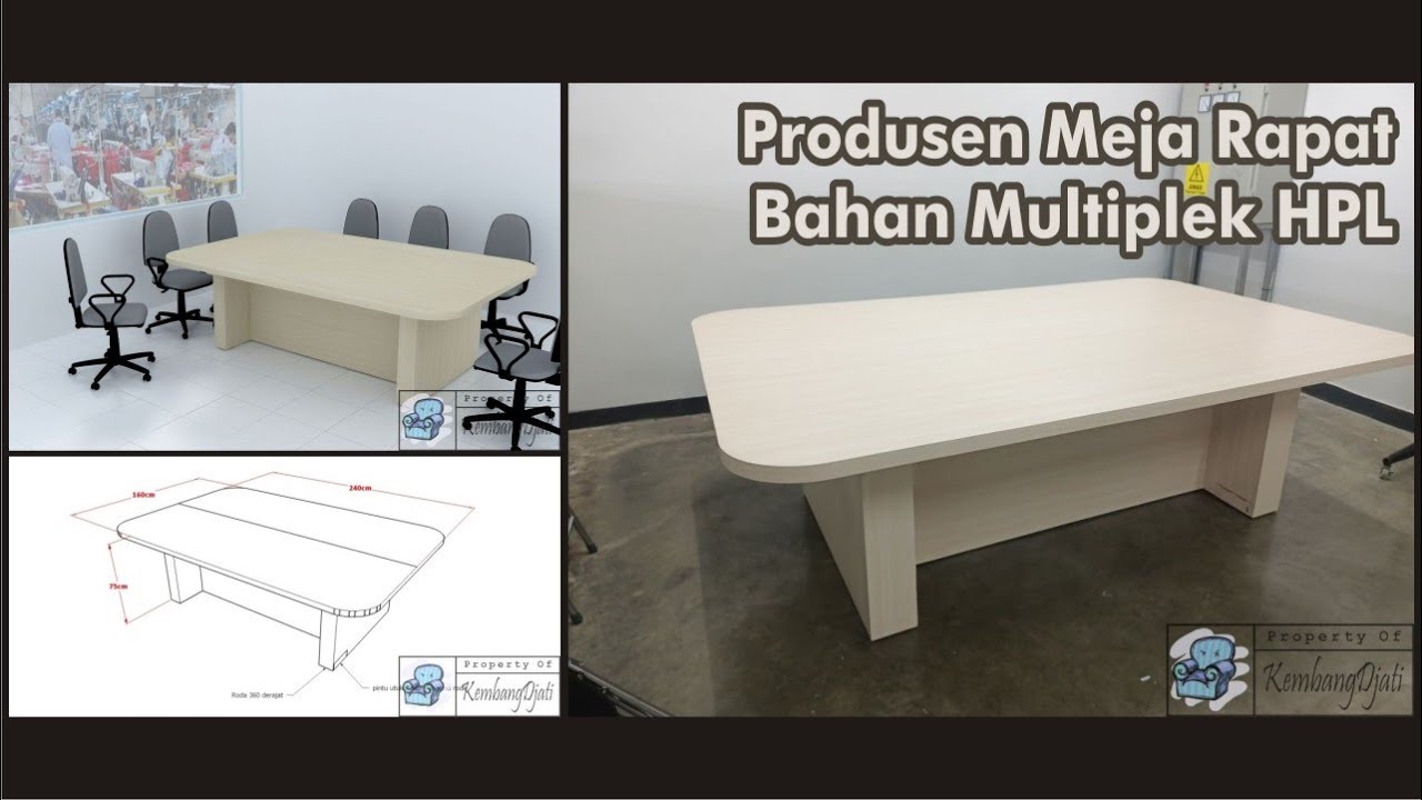 Produsen Meja Rapat Bahan Multiplek HPL @SemarangFurniture - YouTube